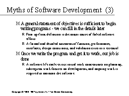 Myths of Software Development (3)